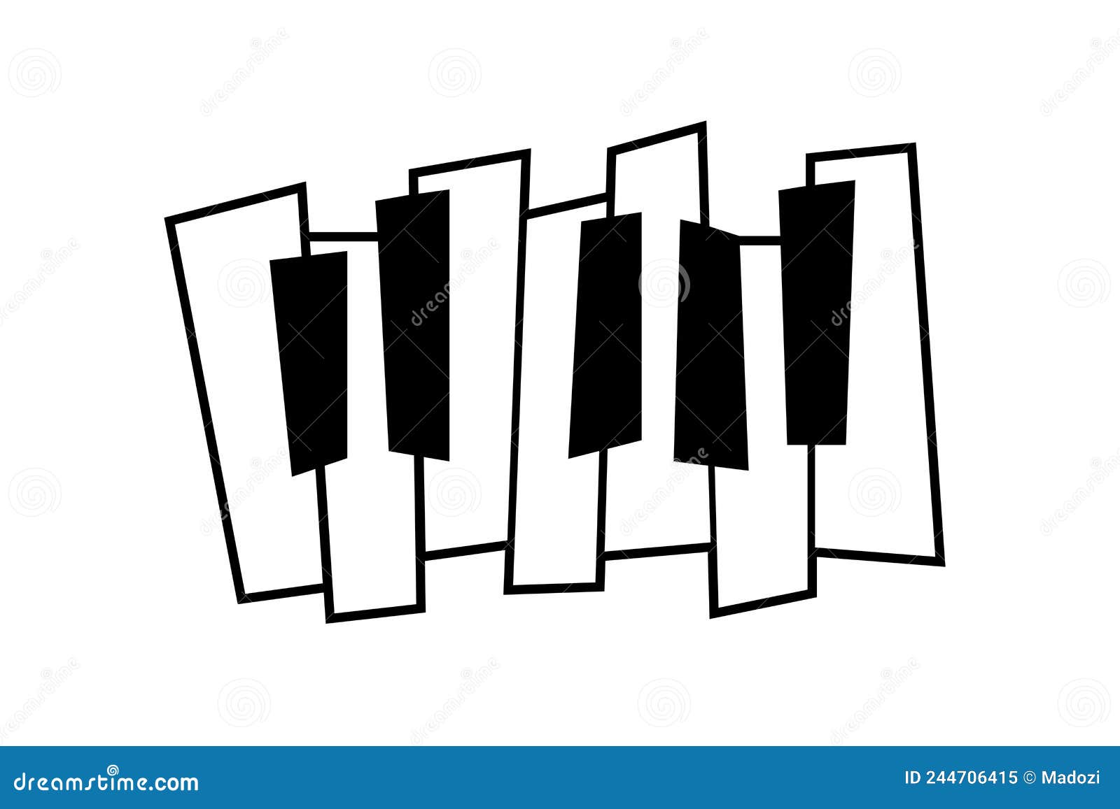 Piano Keys, Keyboard Illustration for Music Logo Stock Vector ...