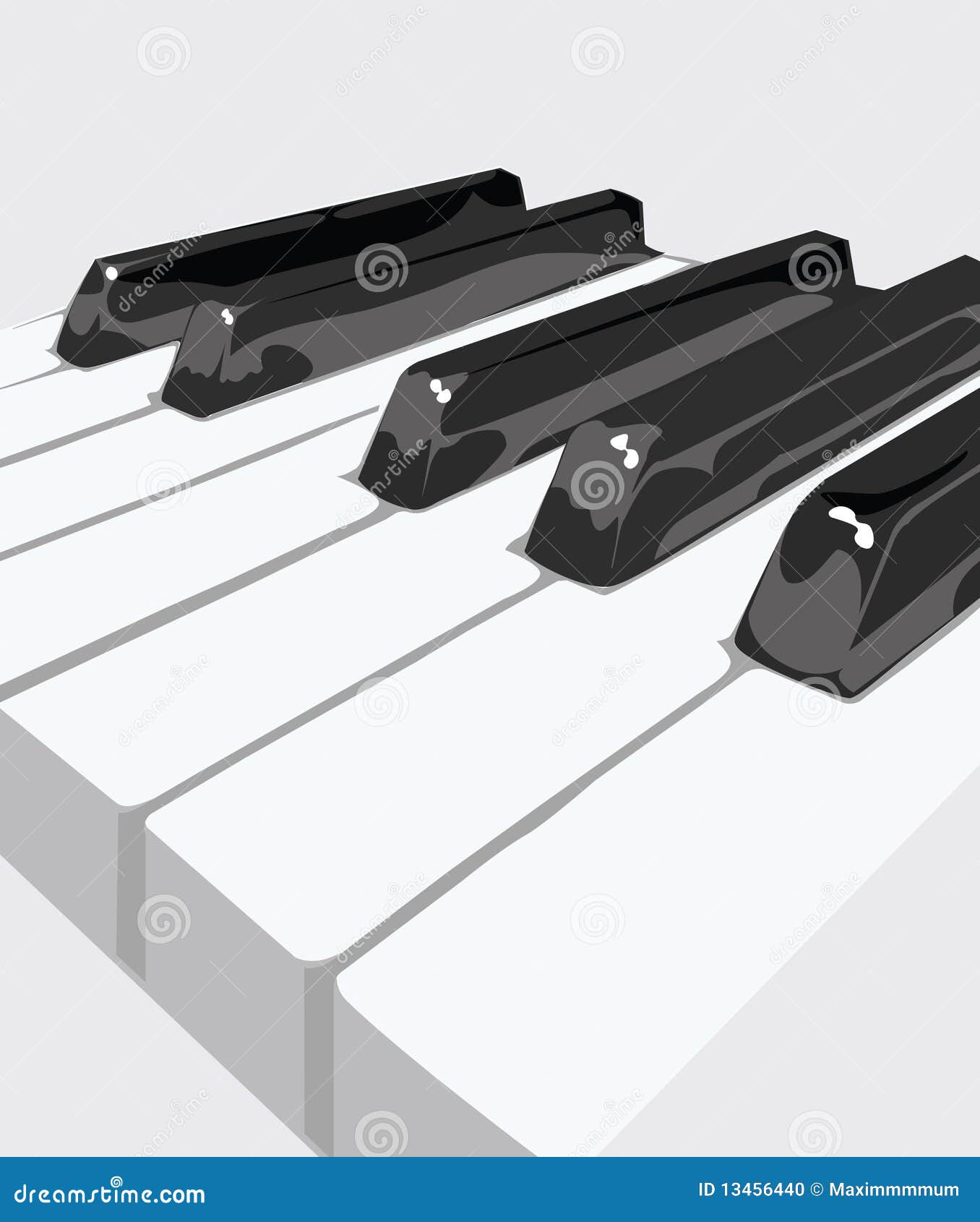 Piano Keys Vector Illustration Stock Vector - Illustration of music ...