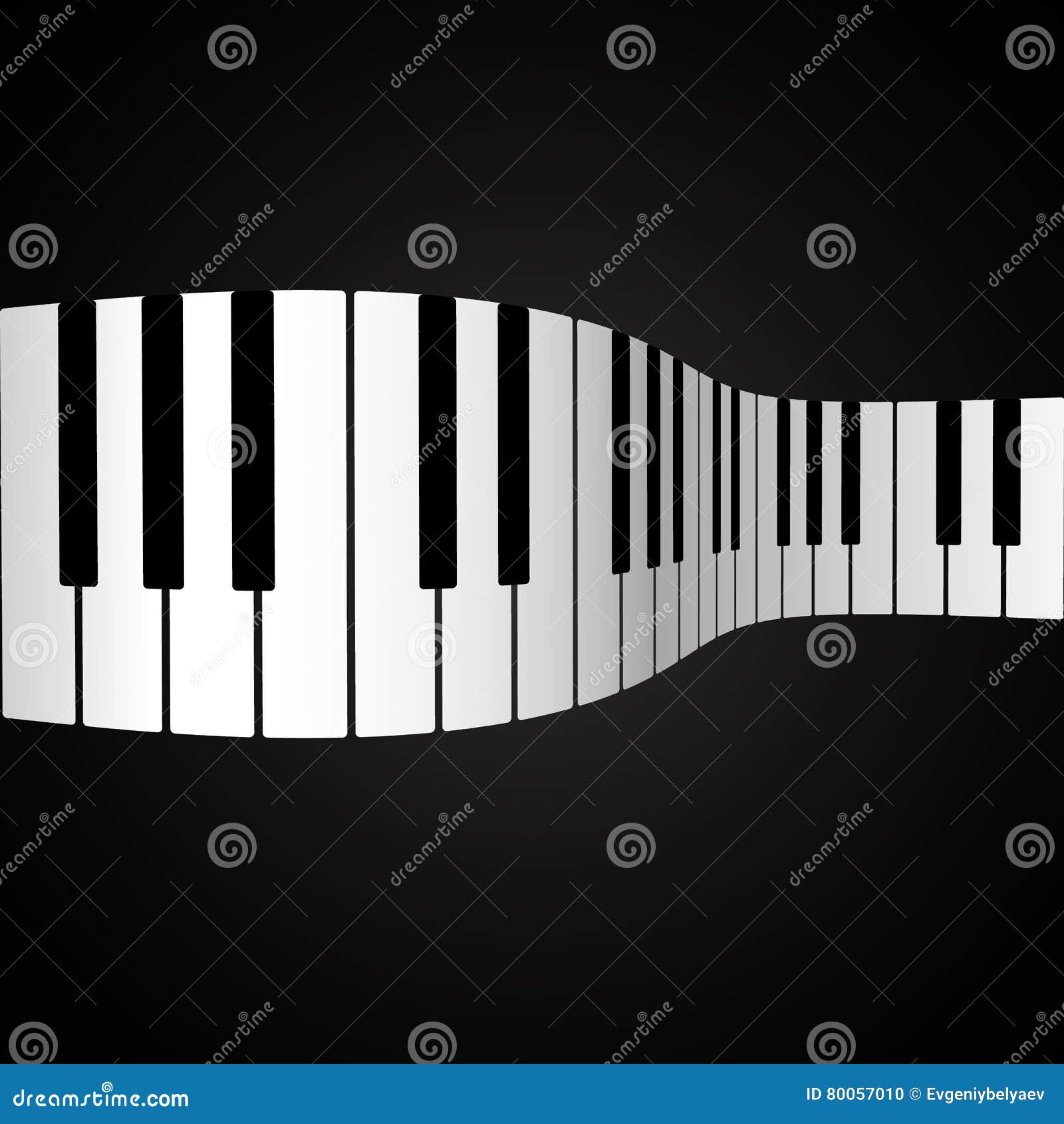 Piano Keys Waveform. Vector Illustration Stock Vector - Illustration of ...
