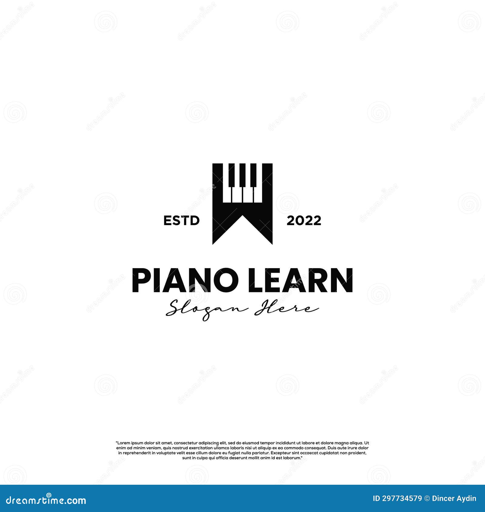 Piano Learning Logo, Piano Learn Logo, Piano School Logo, Piano with ...