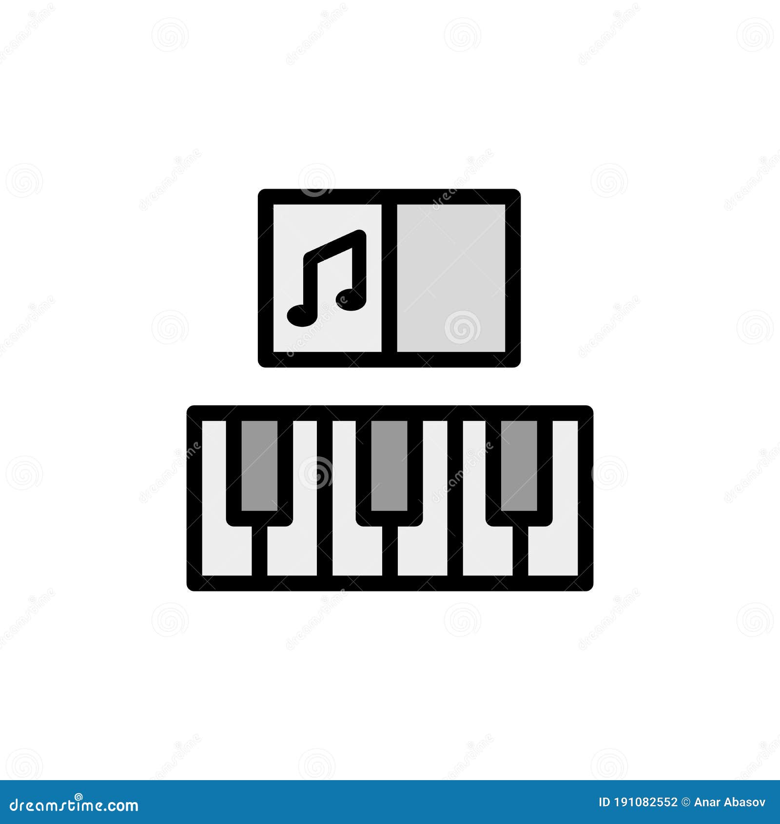 Piano, Lesson Icon. Simple Color with Outline Vector Elements of ...