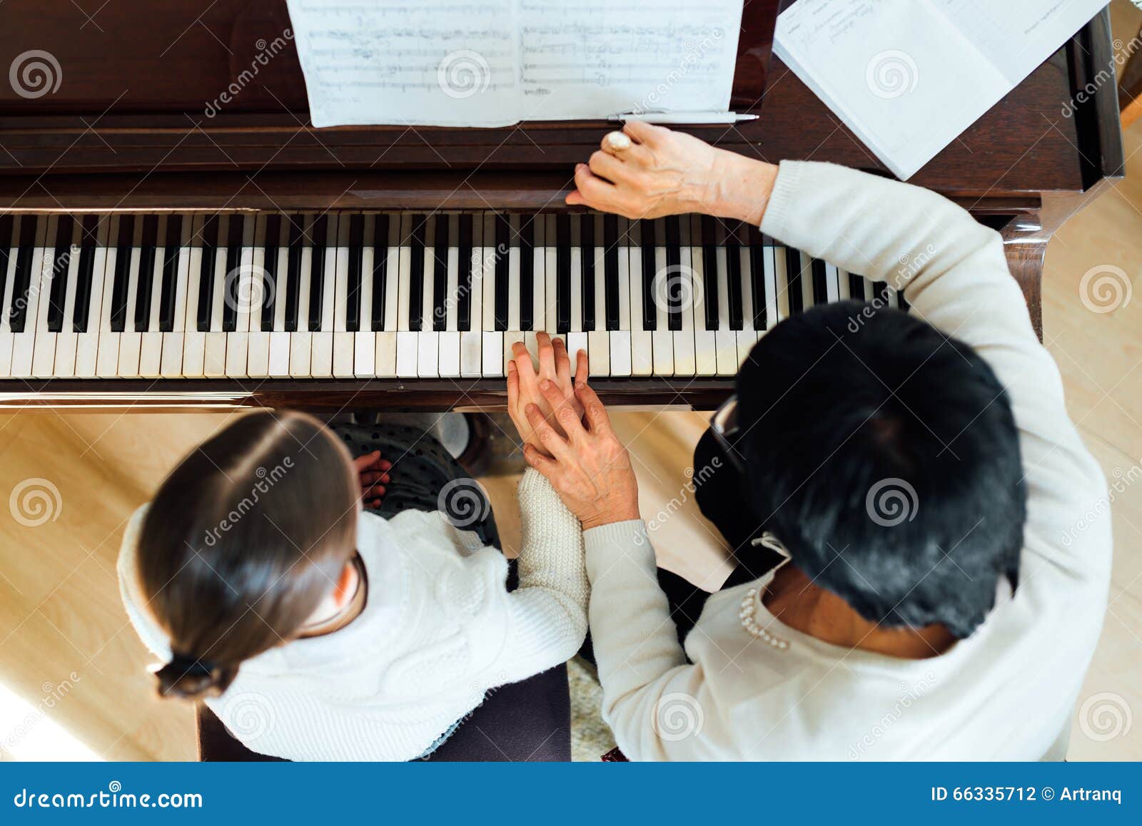 Piano Lesson at a Music School Stock Photo - Image of bright, lessons ...