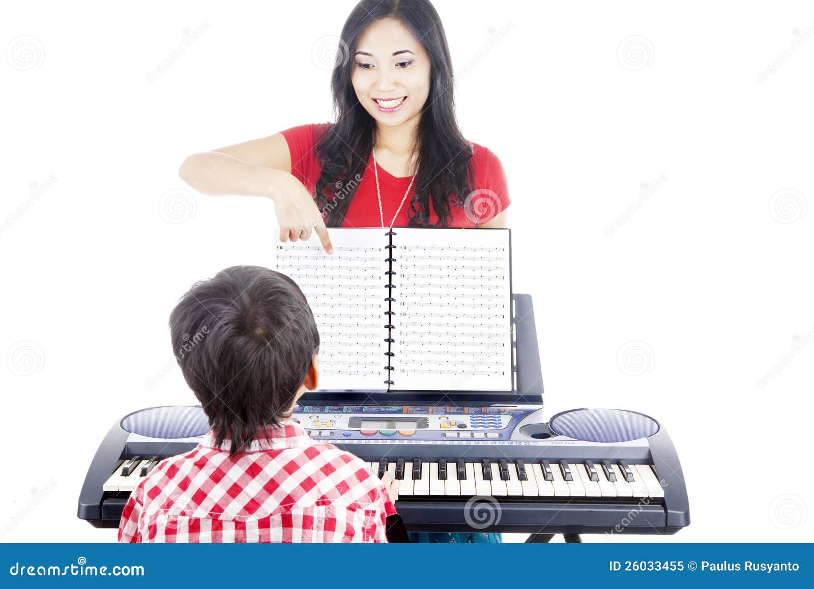 Piano lessons stock image. Image of isolated, child, pianist - 26033455