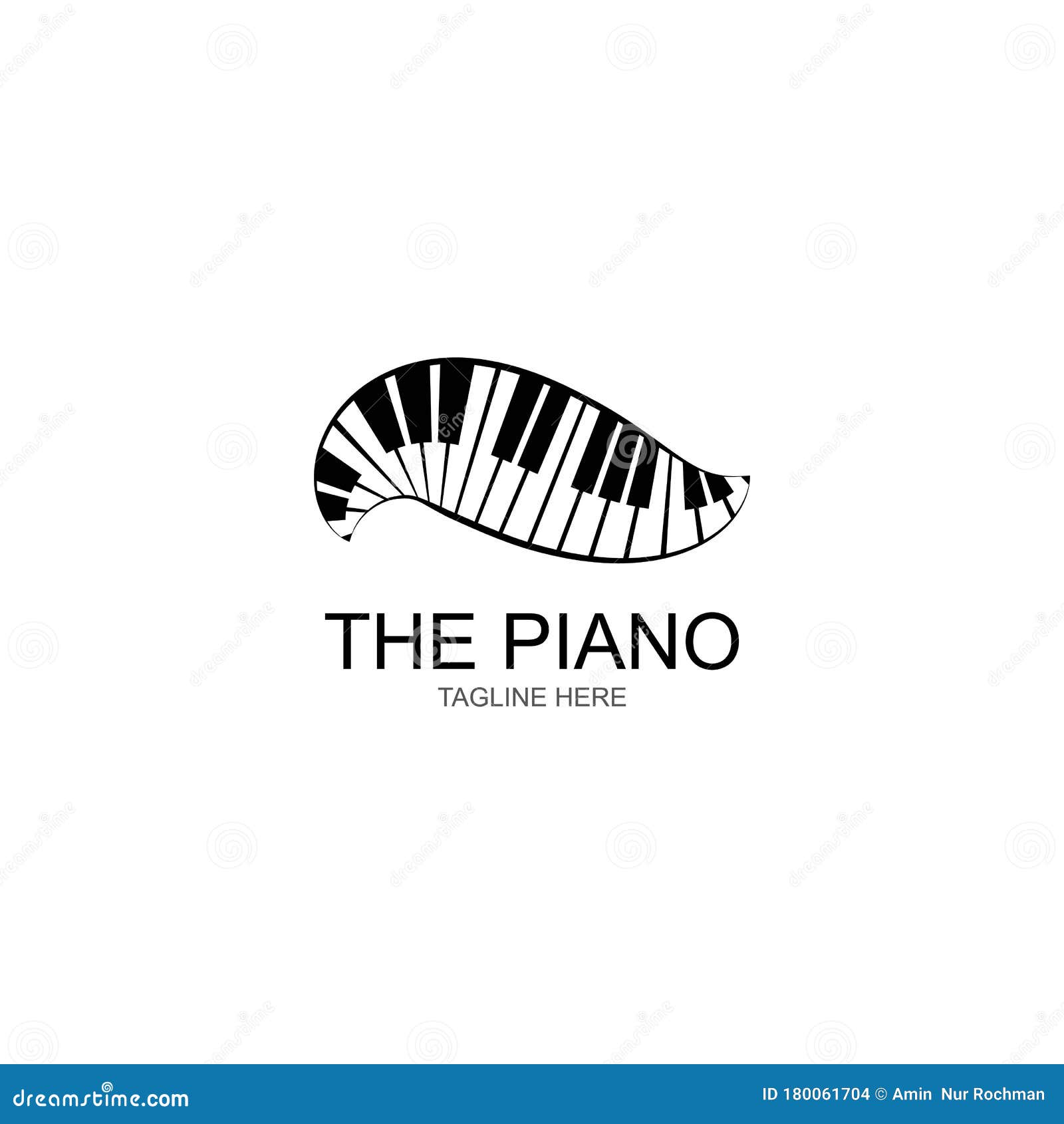 Piano Logo Design Template stock illustration. Illustration of menu ...