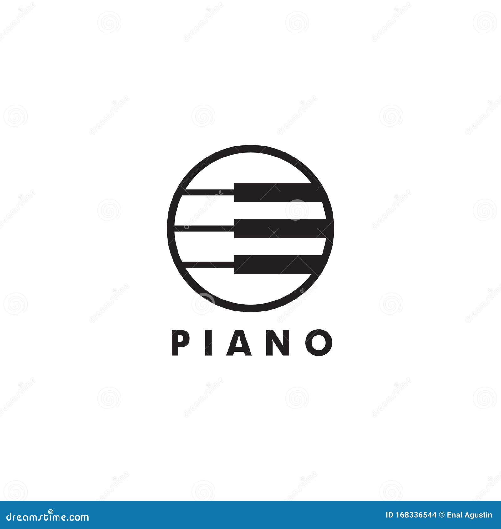 Piano Logo Design Vector Template for Music Instrument Stock Vector ...