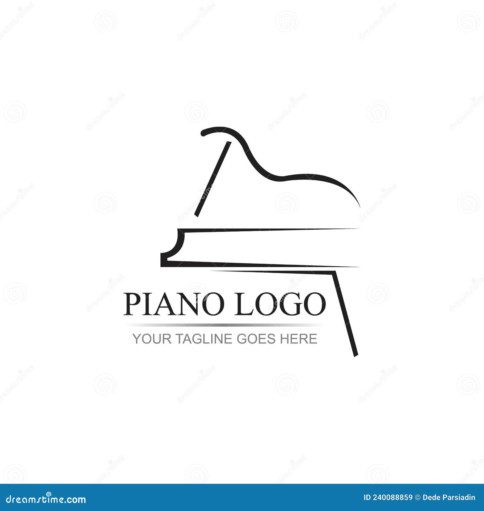 Piano Logo Vector Illustration Design Template Stock Vector ...