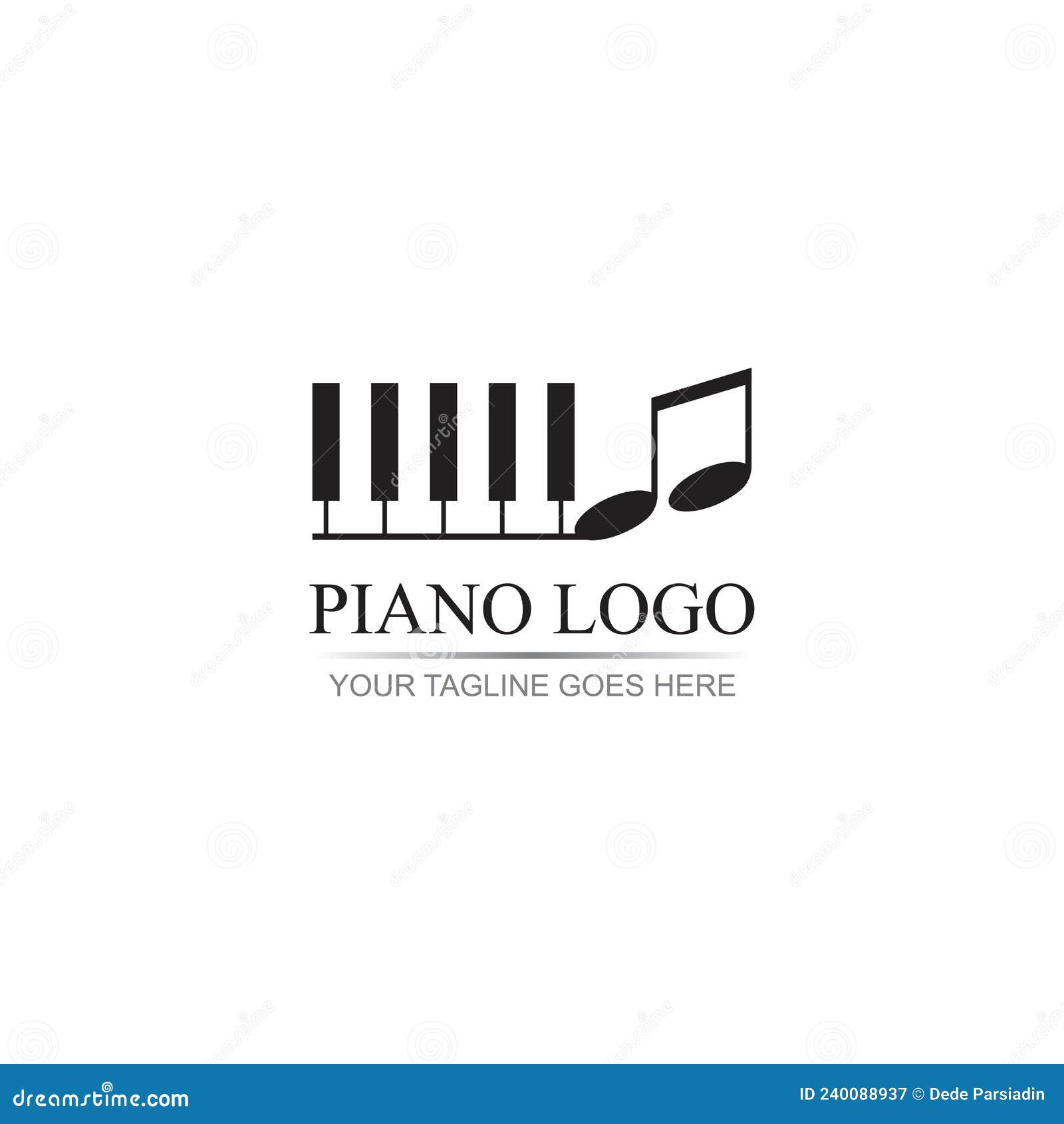 Piano Logo Vector Illustration Design Template Stock Vector ...