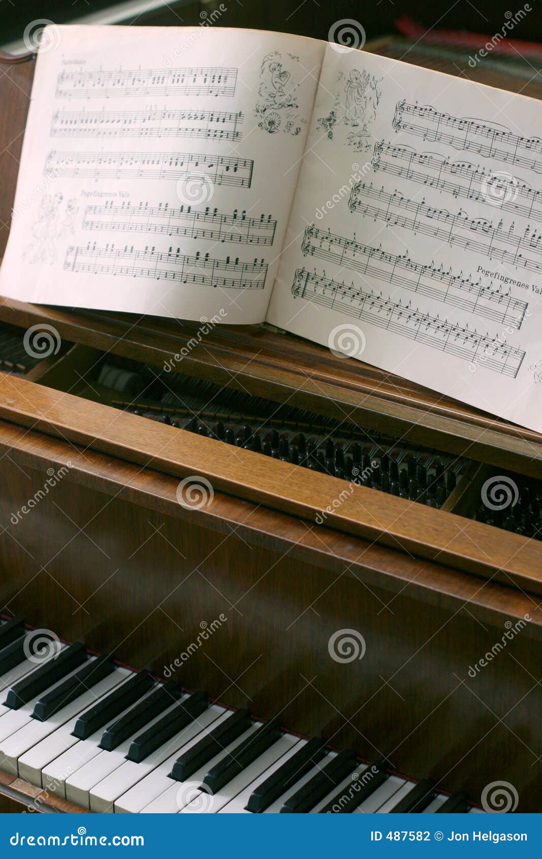 Piano with music notes stock photo. Image of play, classic - 487582