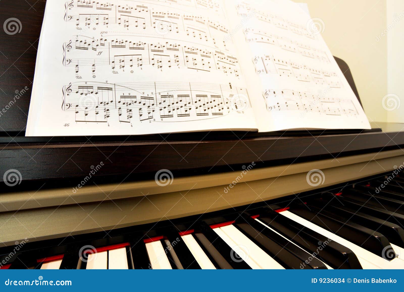 Piano And Music Paper Stock Photo | CartoonDealer.com #9236034
