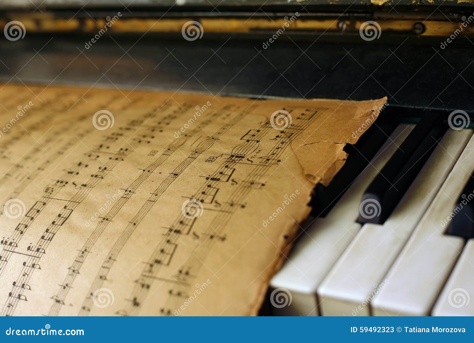 Piano and old notes stock image. Image of keyboard, history - 59492323