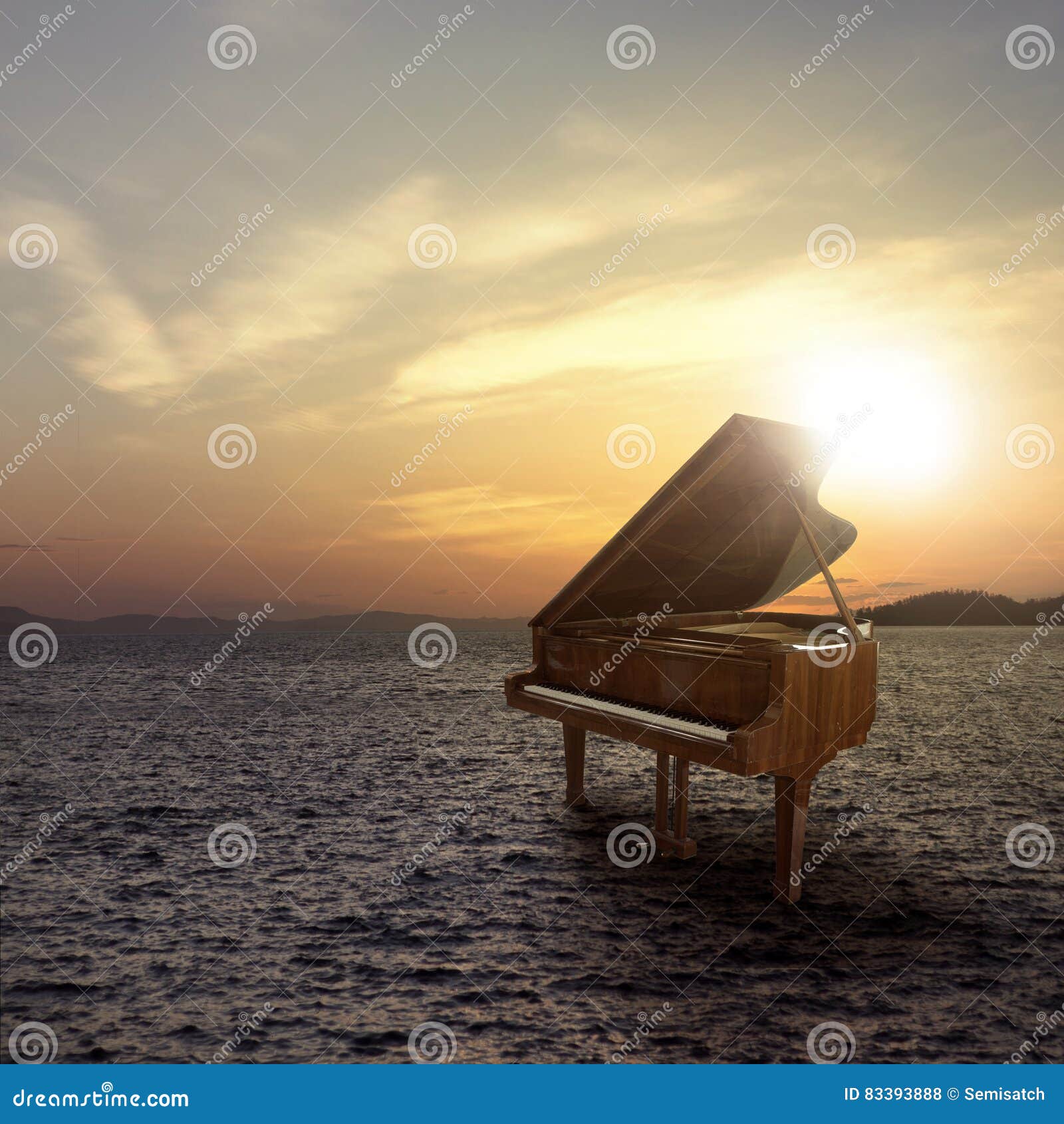 Piano Outside Shot at Sea Side Stock Photo - Image of keyboard, keys ...