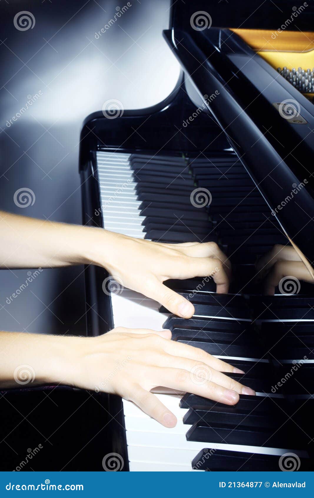 Piano pianist hands stock image. Image of piano, notes - 21364877