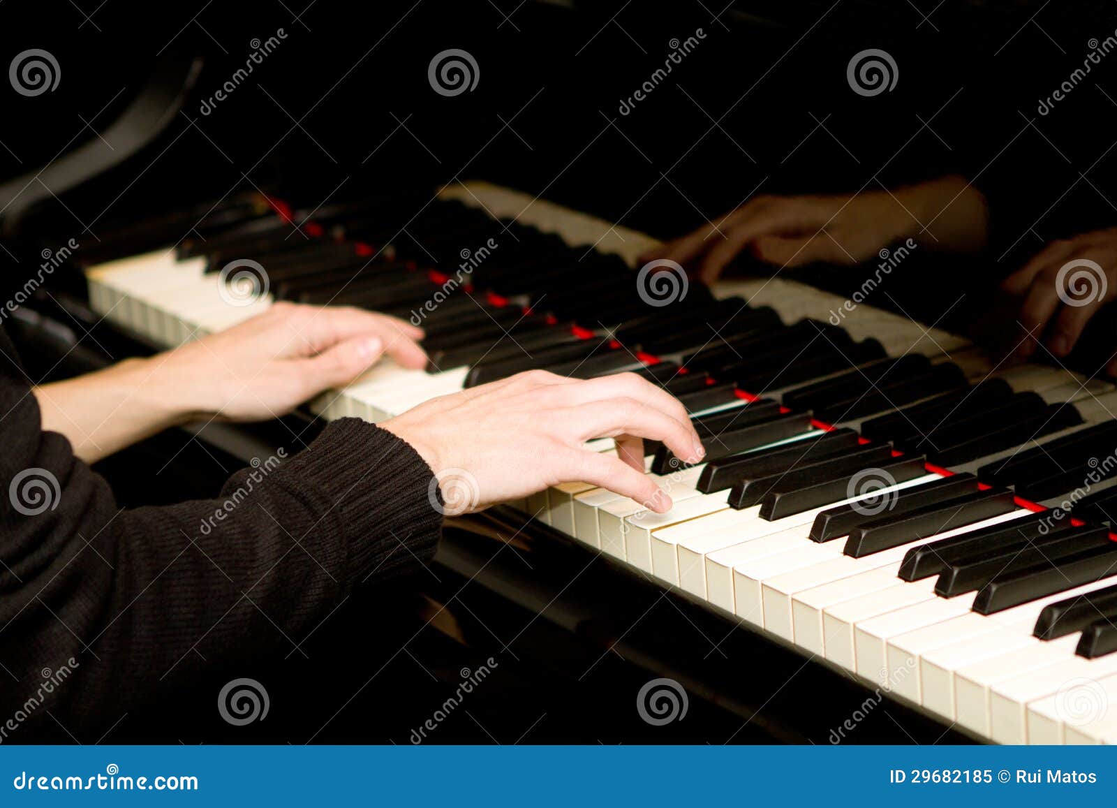 Piano player stock image. Image of entertain, fundamental - 29682185