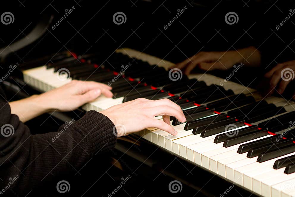 Piano player stock image. Image of entertain, fundamental - 29682185