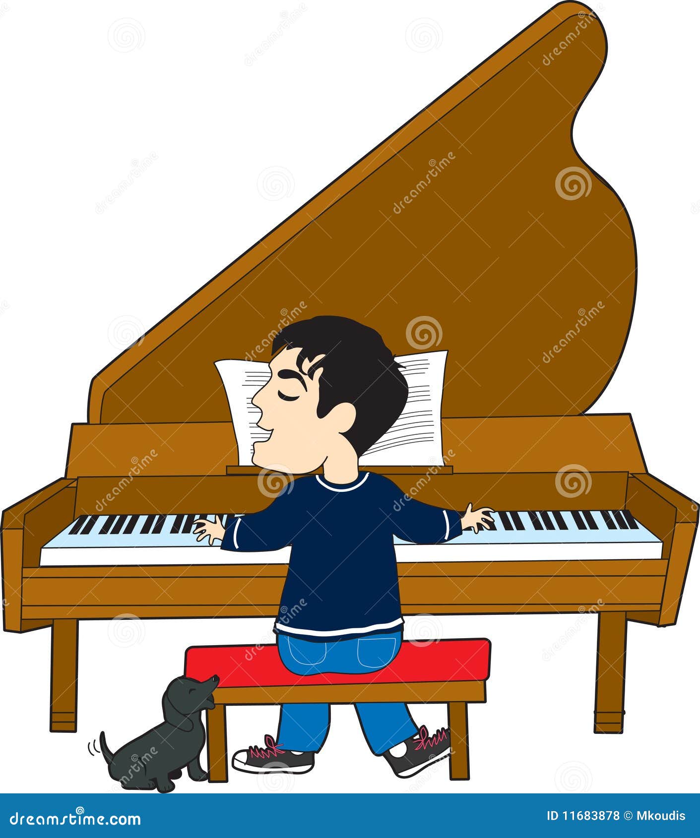 Clipart Piano Player