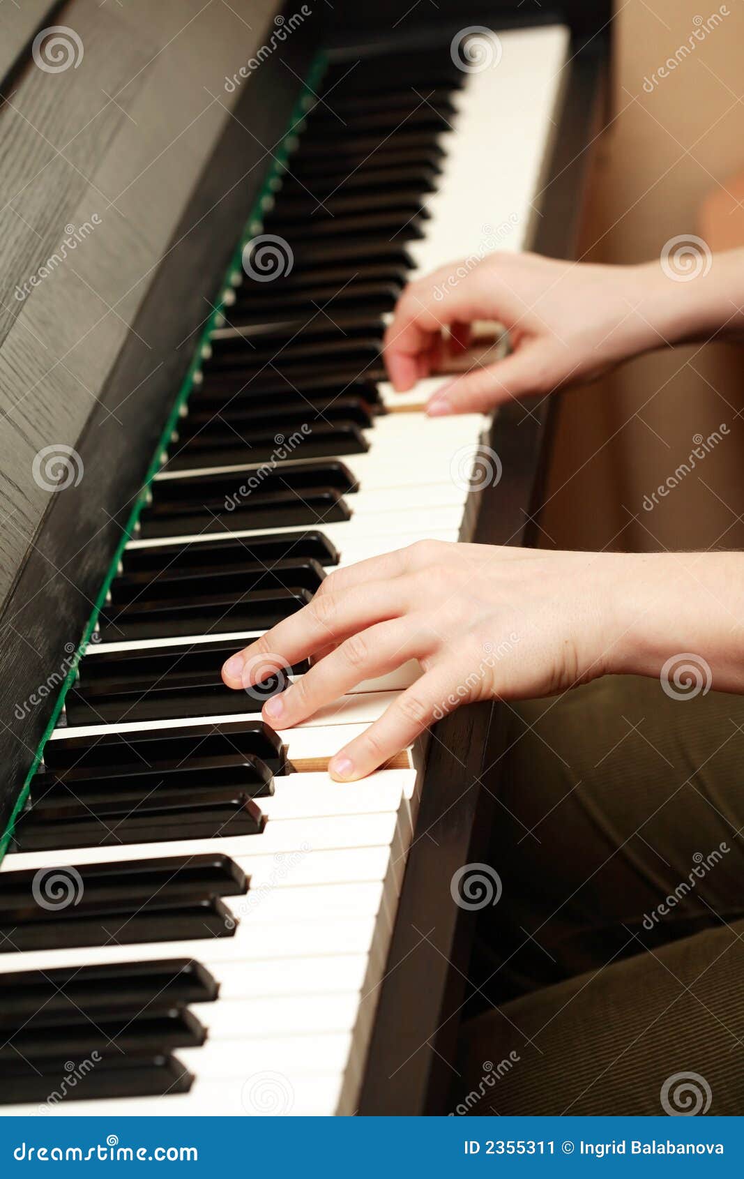 Piano playing stock image. Image of talent, play, learning - 2355311