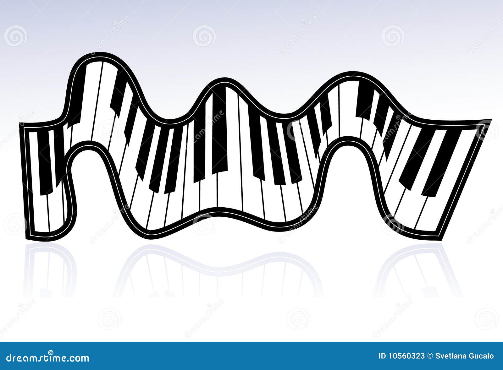 Piano ribbon stock vector. Illustration of white, ribbon - 10560323