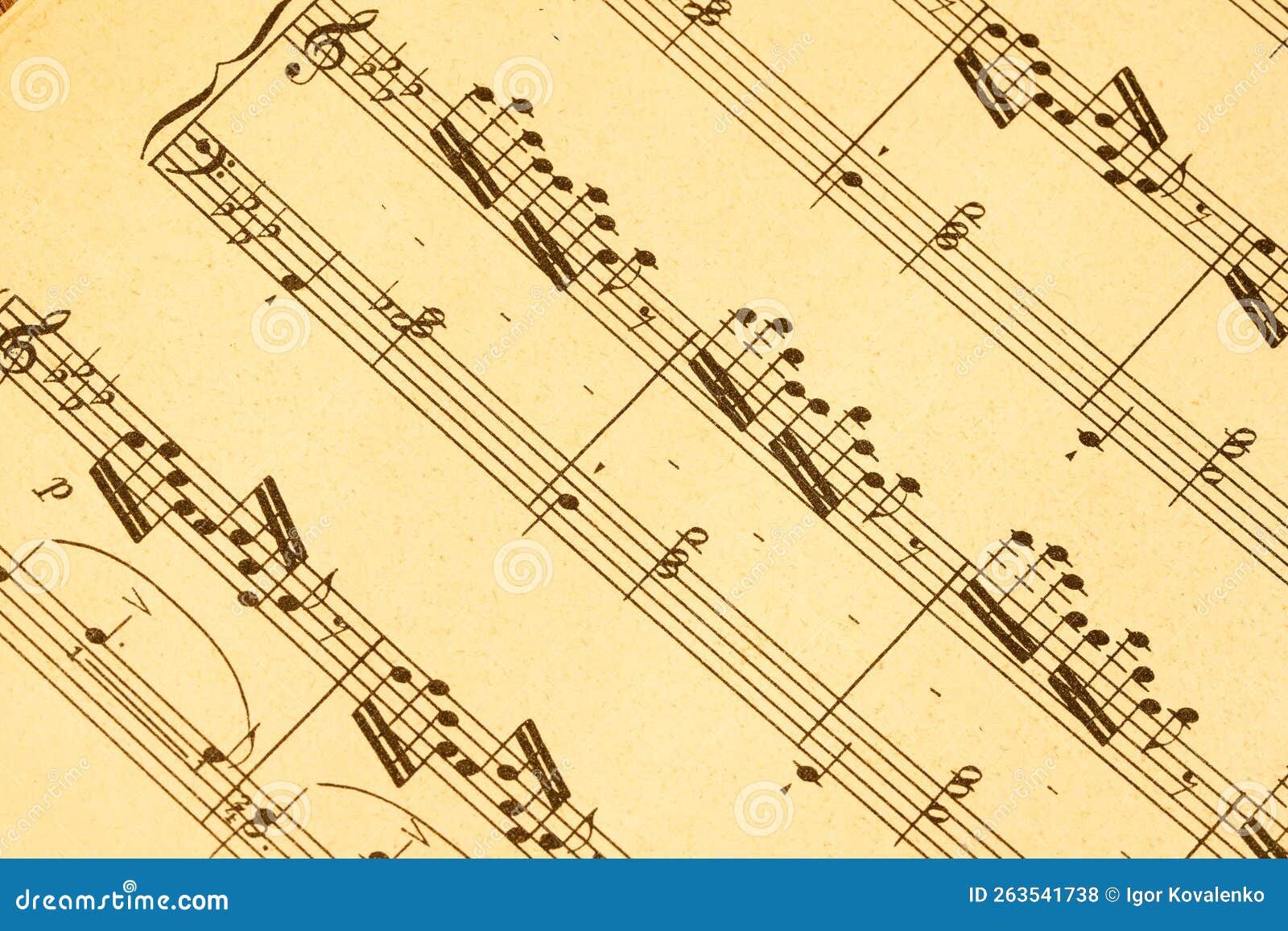 Piano Sheet Music Fragment Classical Music Stock Photo - Image of ...