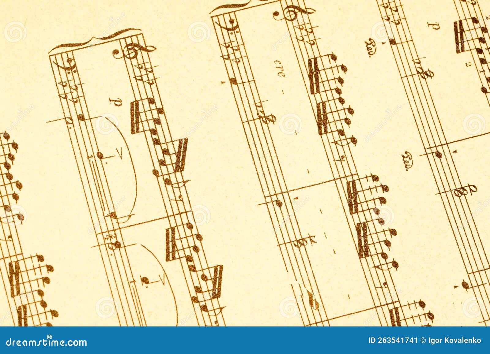 Piano Sheet Music Fragment Classical Music Stock Image - Image of ...