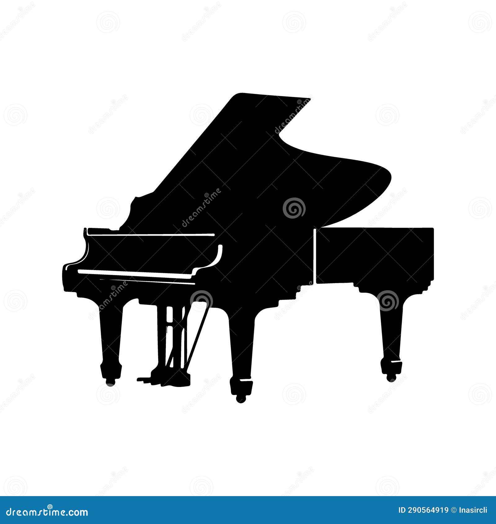 Piano Silhouette Set Royalty-Free Stock Photo | CartoonDealer.com #25015107