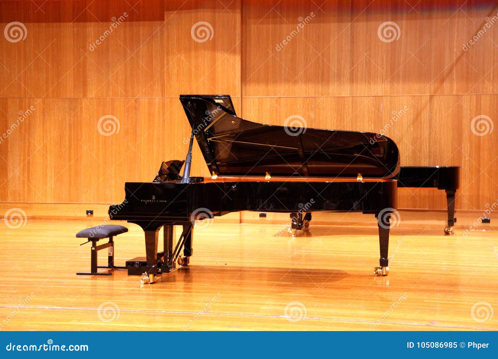 Piano on the stage editorial image. Image of pianos - 105086985