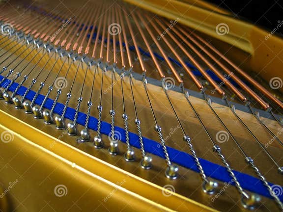Piano strings stock image. Image of melody, string, painted - 528551