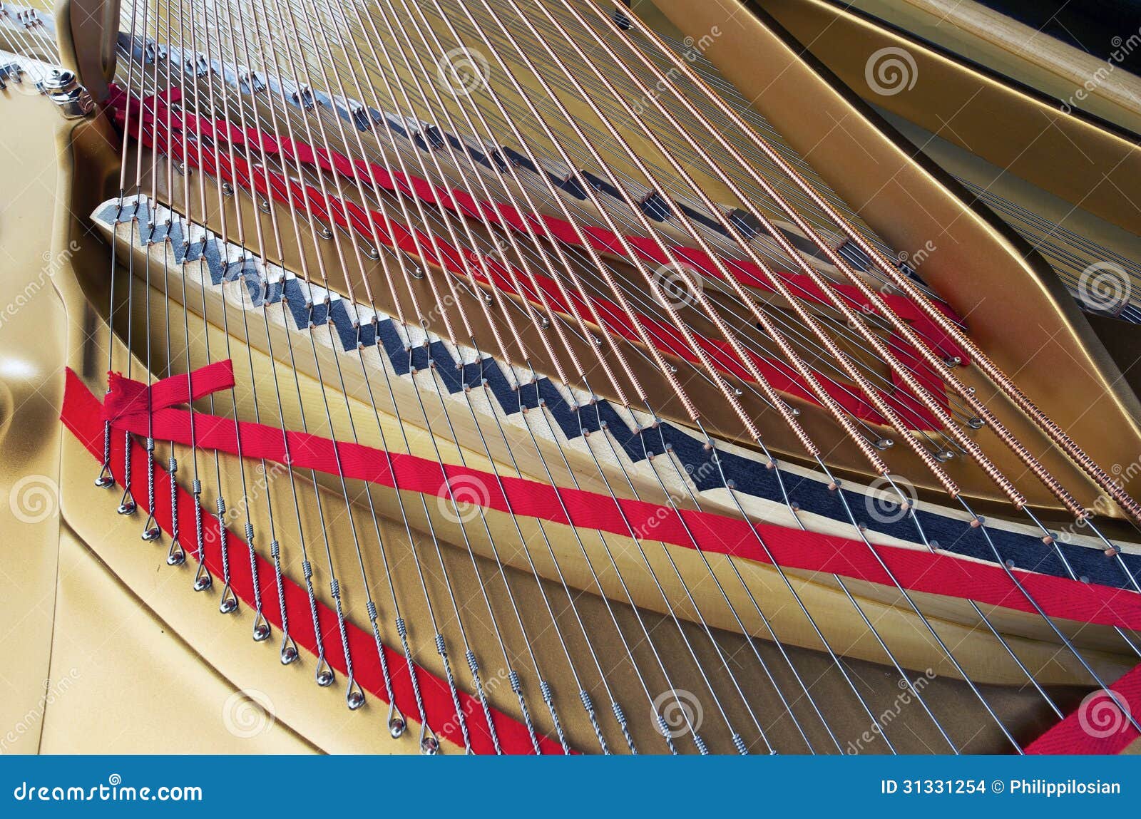 Piano Strings and Harp stock photo. Image of transmission - 31331254