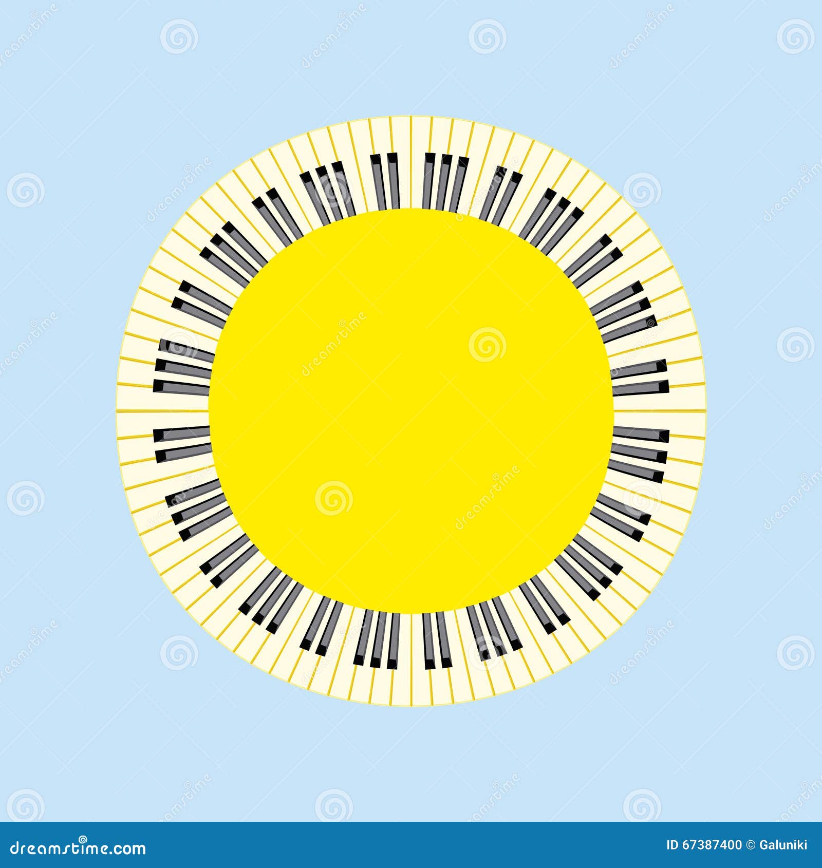 Piano sun concept. stock vector. Illustration of player - 67387400