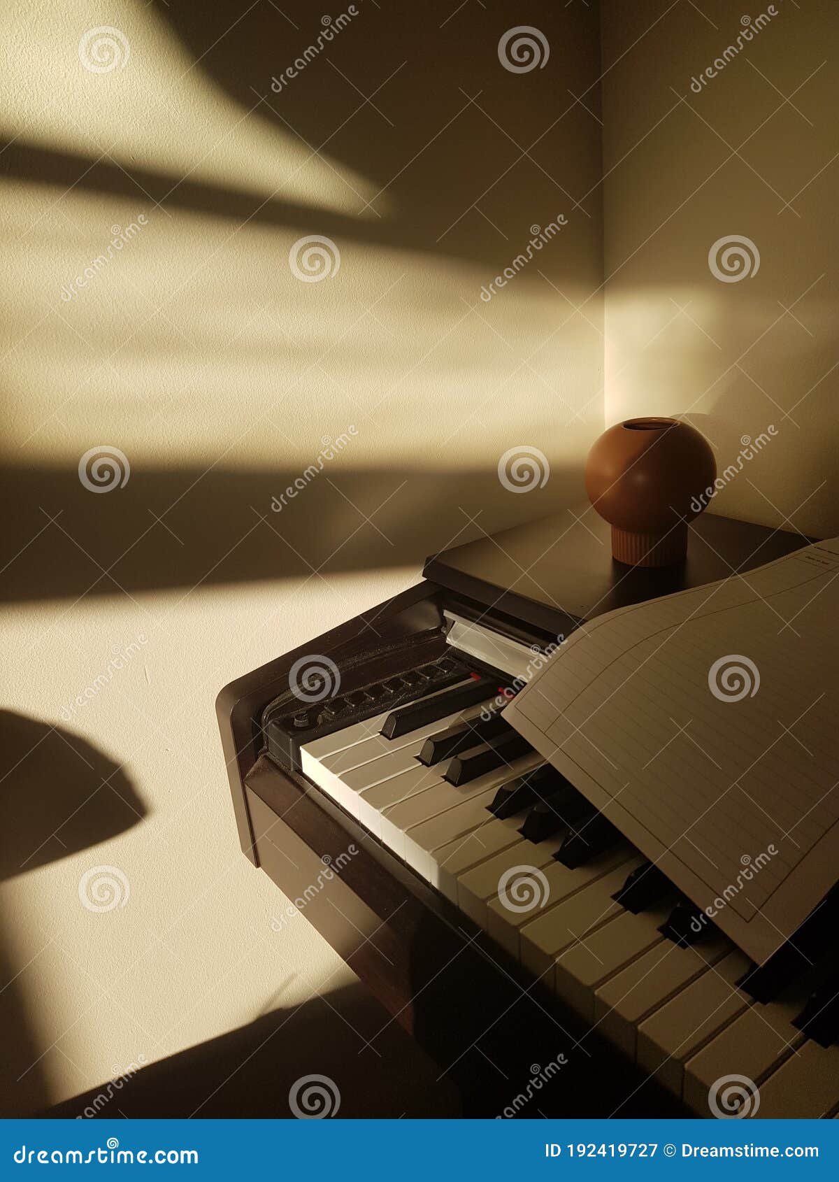 Piano in the sun stock image. Image of light, piano - 192419727