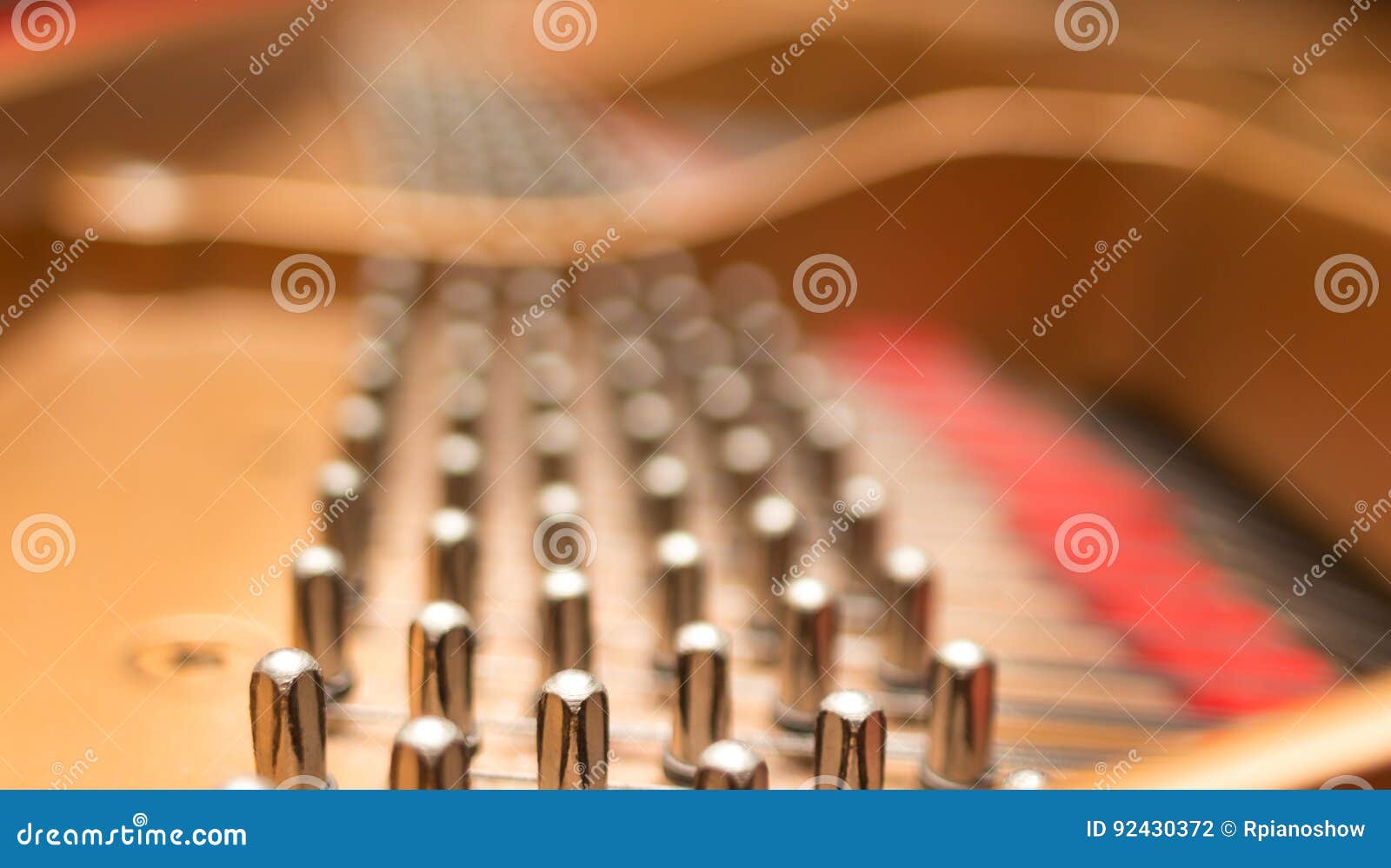 Piano tuning pins. stock photo. Image of metal, grand - 92430372