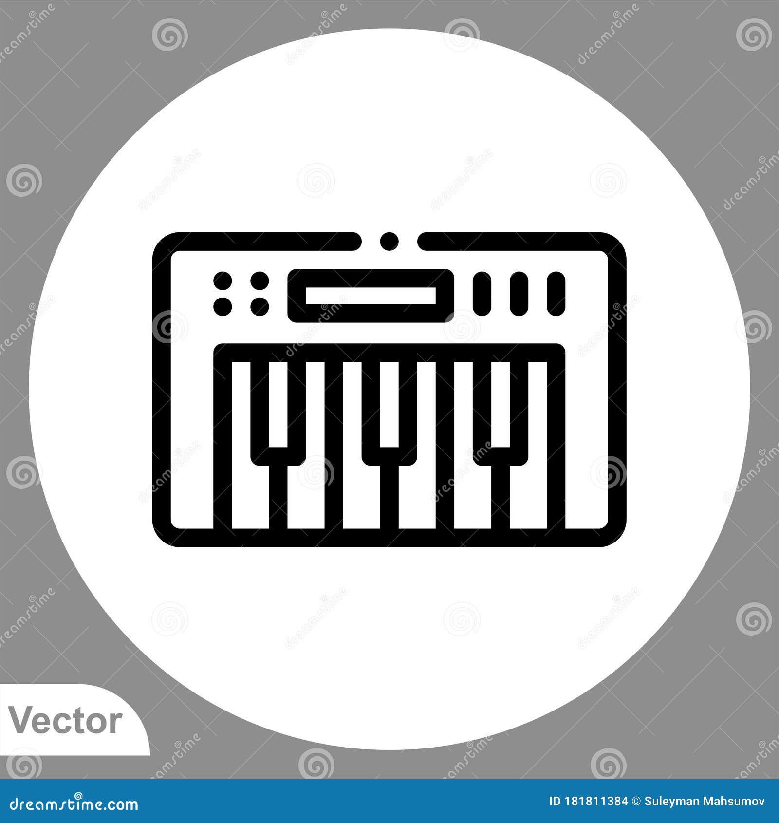 Piano Vector Icon Sign Symbol Stock Vector - Illustration of musical ...