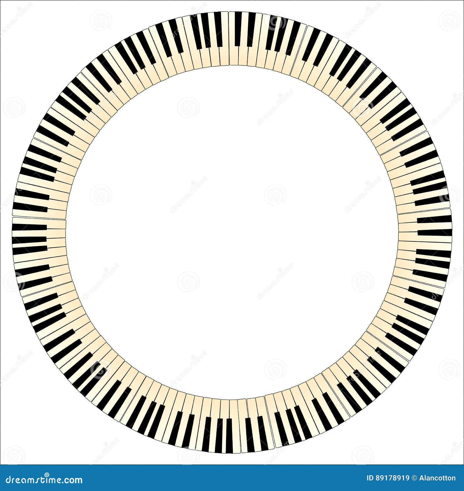 Pianom Keys Circle stock vector. Illustration of music - 89178919