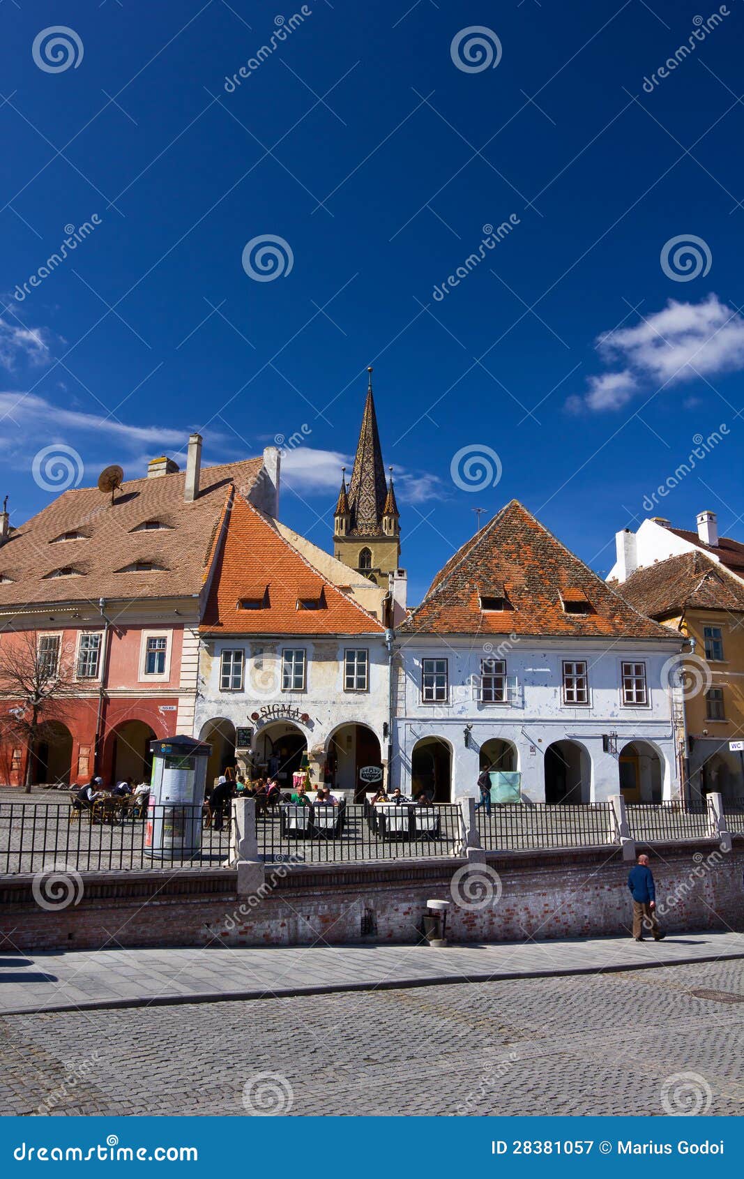 Piata Mica - Sibiu editorial photography. Image of square - 28381057