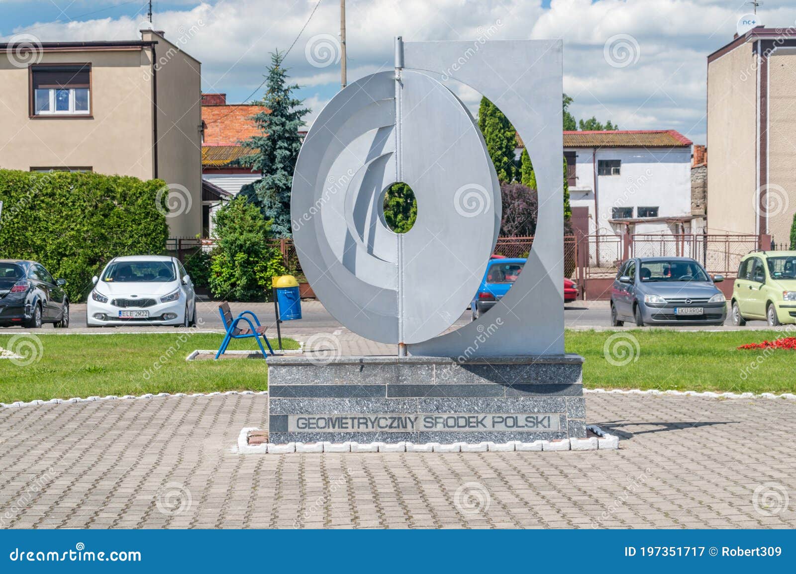 Monument of Geometric Center of Poland Editorial Photography - Image of ...