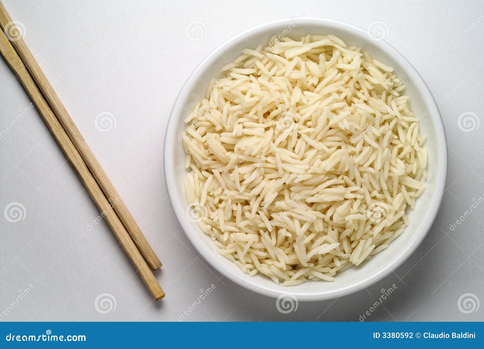 Piatto di riso basmati fotografia stock. Immagine di orientale - 3380592