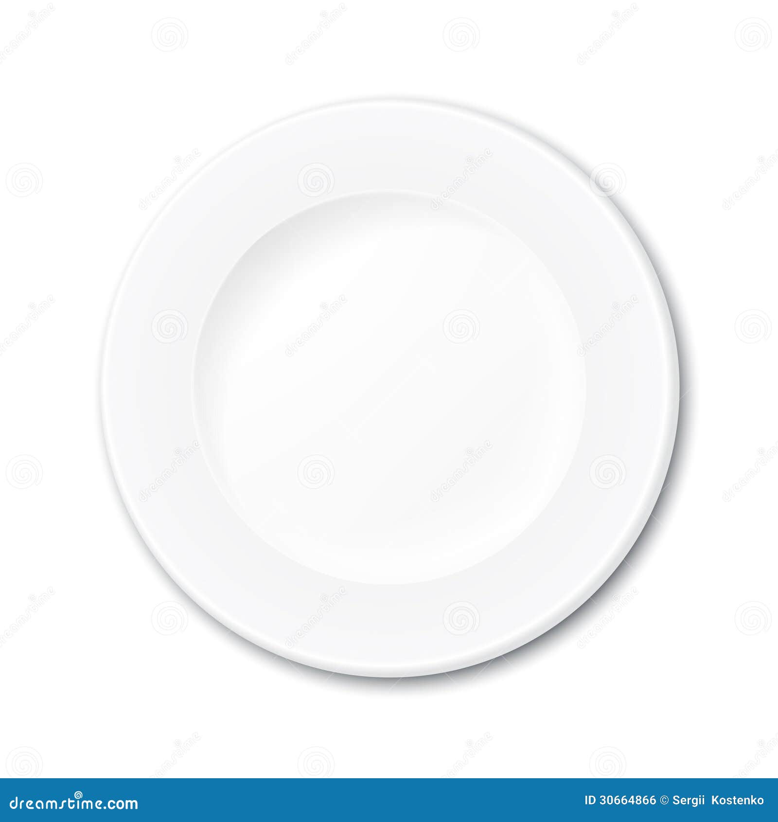 Piatto vuoto illustrazione vettoriale. Illustrazione di vettore - 30664866