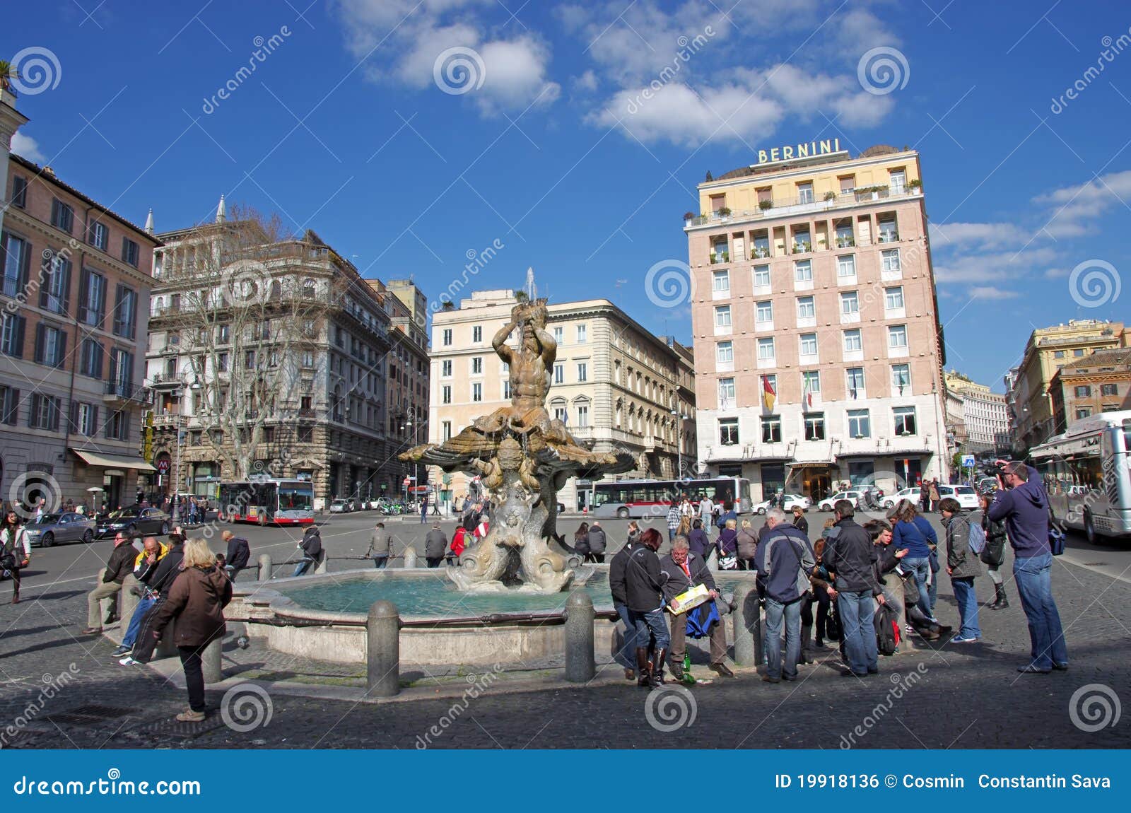 Piazza Barberini editorial photo. Image of detail, arts - 19918136