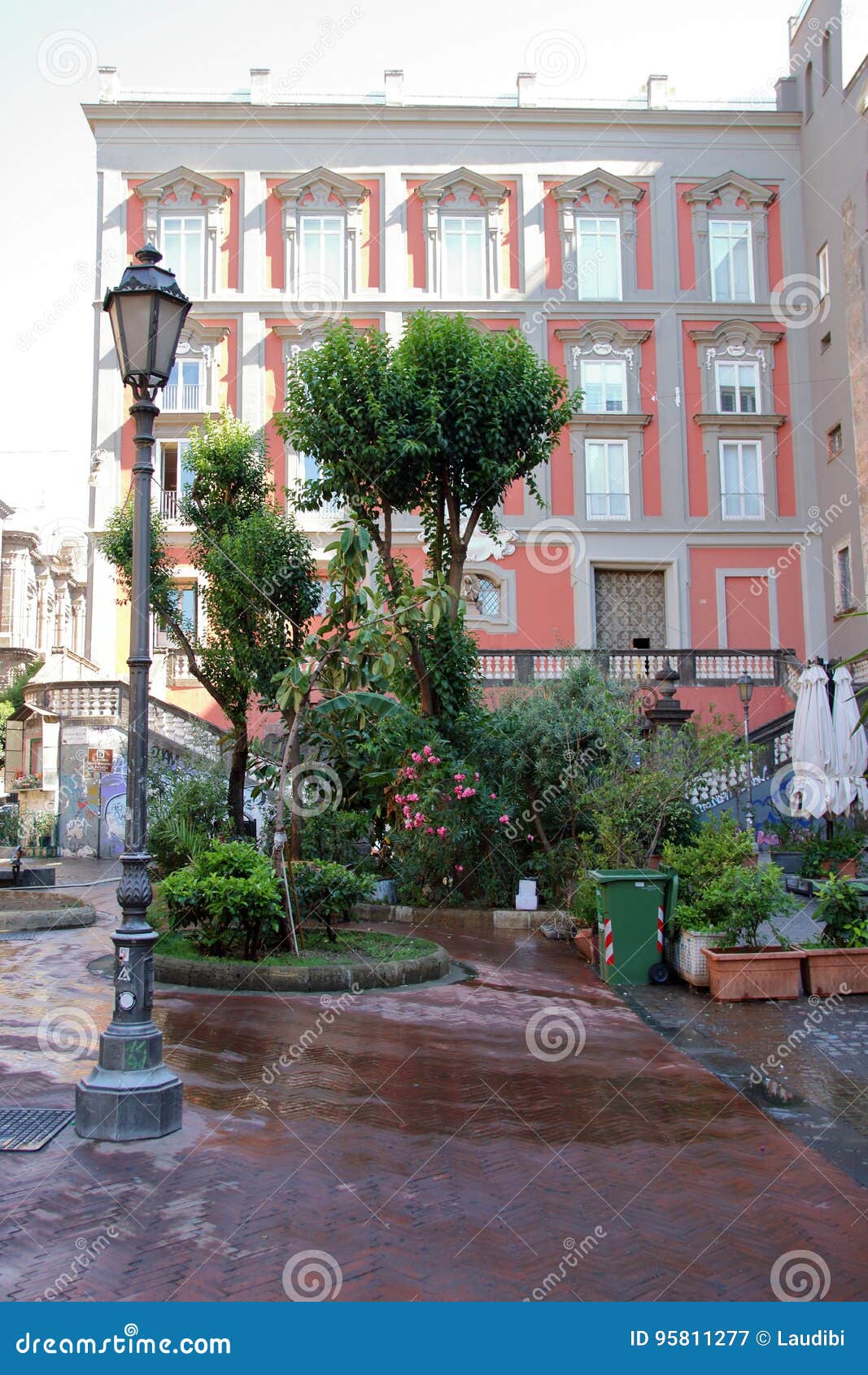 Piazza Bellini in Naples stock image. Image of travel - 95811277