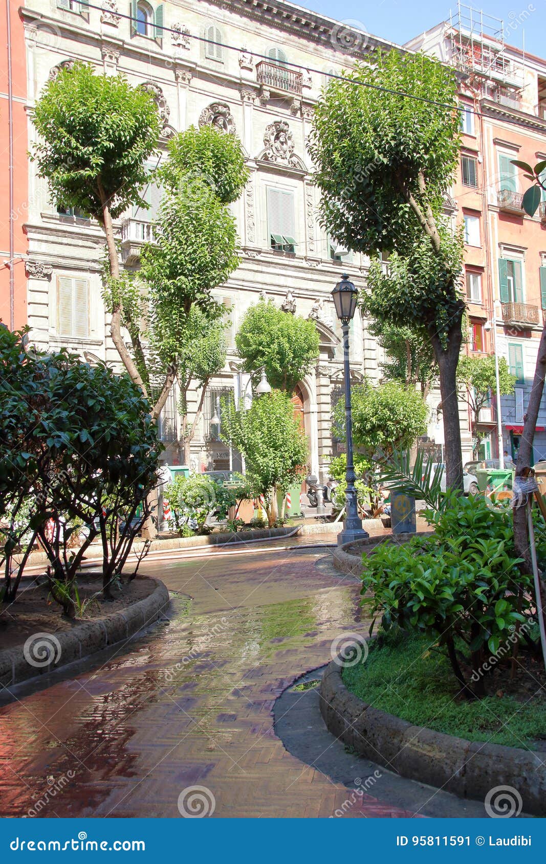 Piazza Bellini in Naples editorial photo. Image of city - 95811591