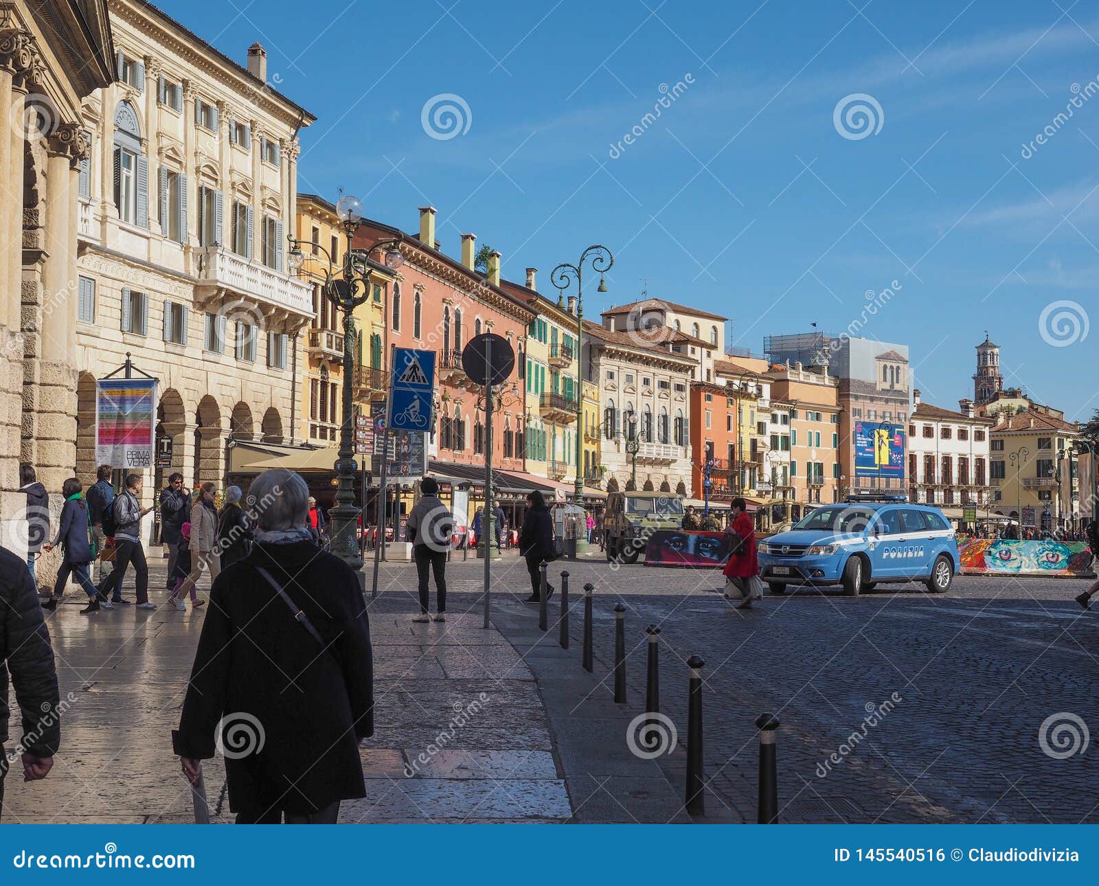 Piazza Bra in Verona editorial photo. Image of liston - 145540516