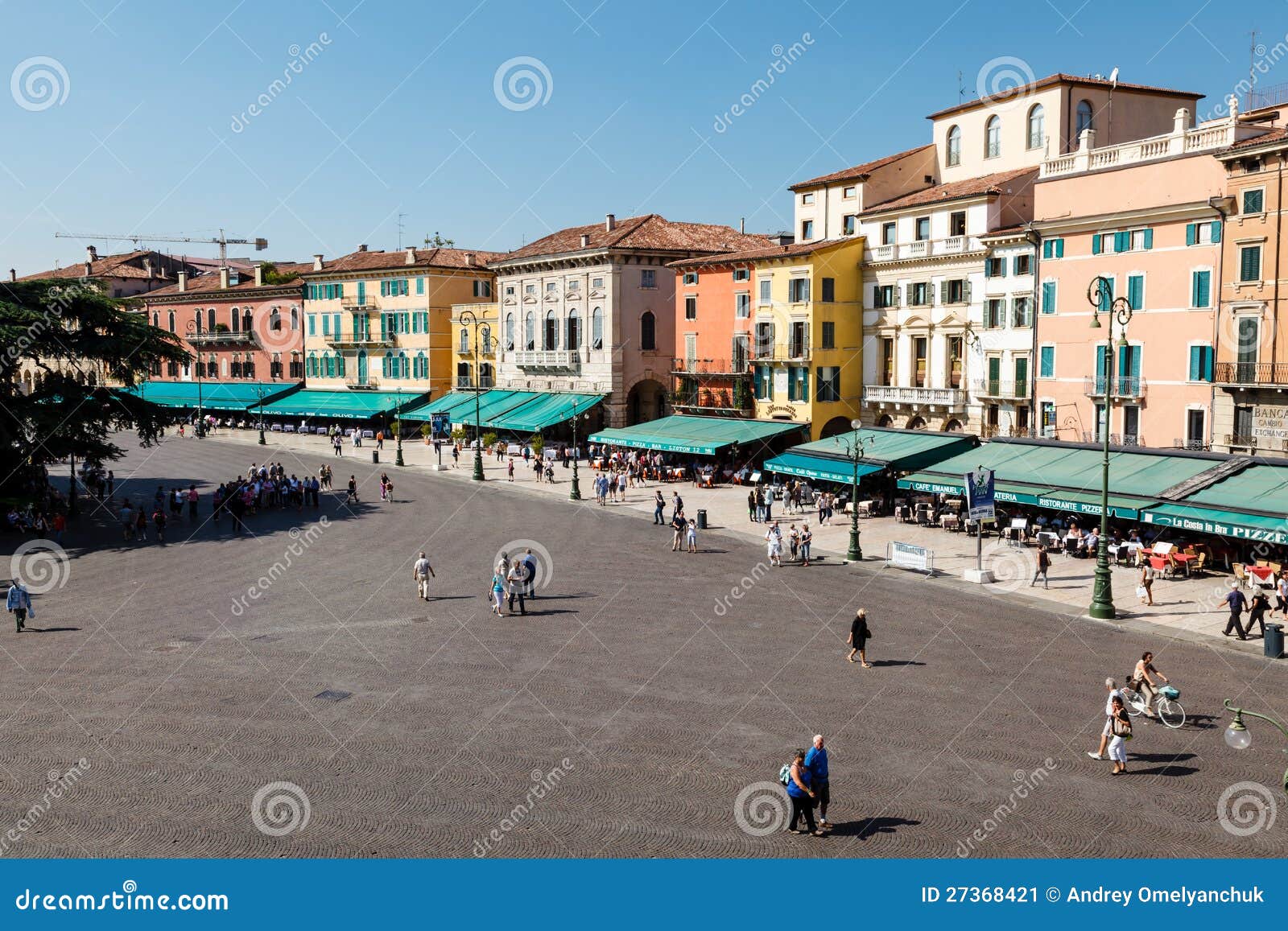 Piazza Bra in Verona Viewed from Above Editorial Photo - Image of light ...