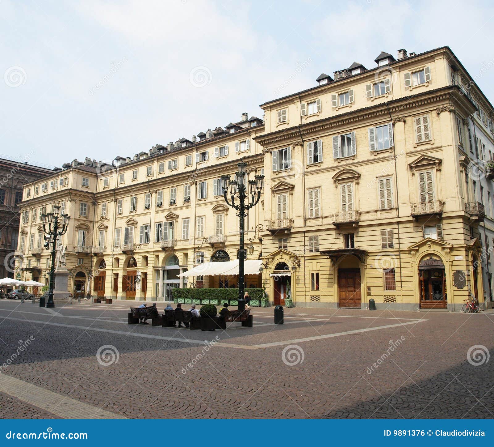 Piazza Carignano Turin stock photo. Image of square, piazza - 9891376