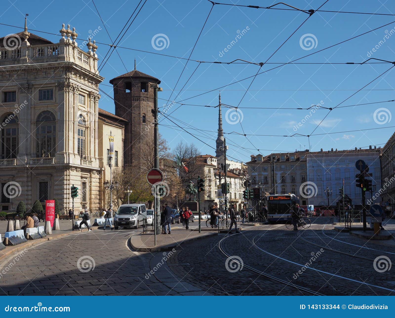 Piazza Castello Square in Turin Editorial Stock Image - Image of square ...