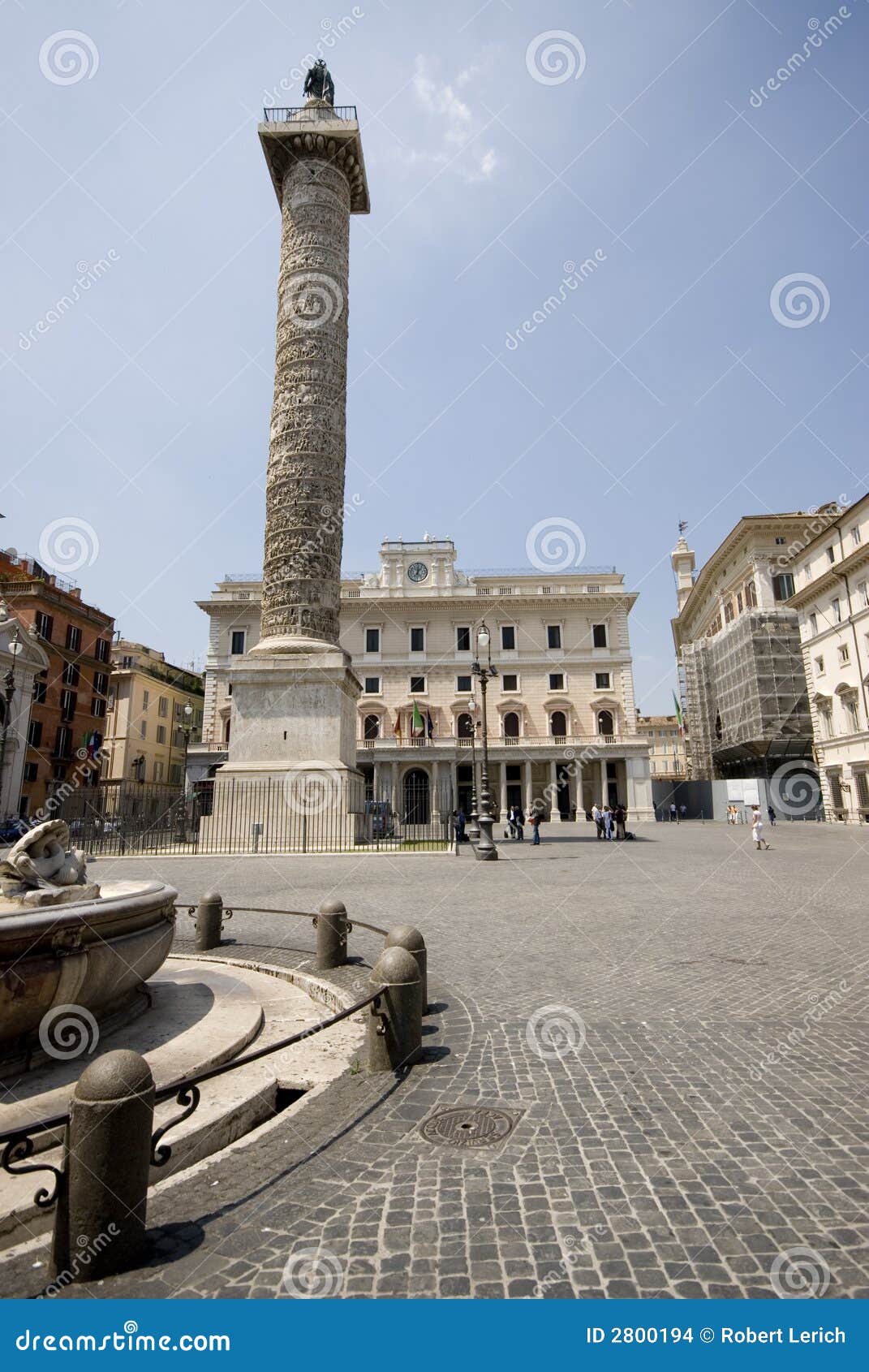Piazza colonna rome italy stock photo. Image of detail - 2800194