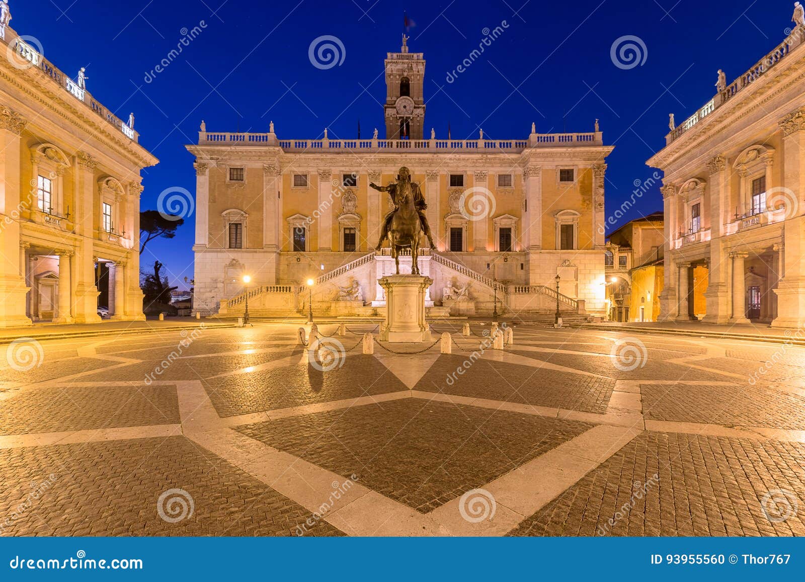 Piazza Del Campidoglio, Rome Italy Stock Photo - Image of italian, city ...
