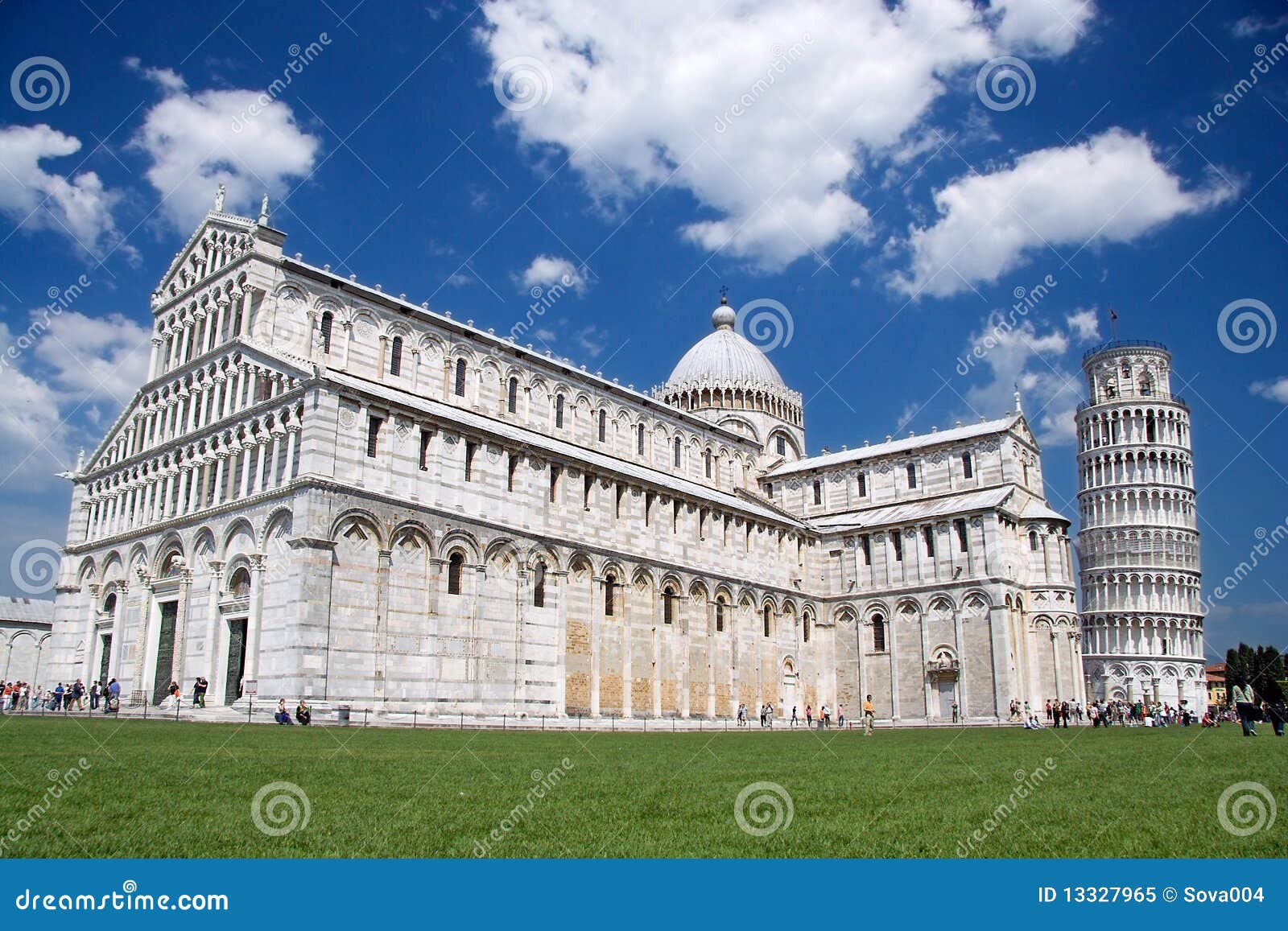Piazza Del Duomo in Piza, Italy Stock Image - Image of cathedral ...