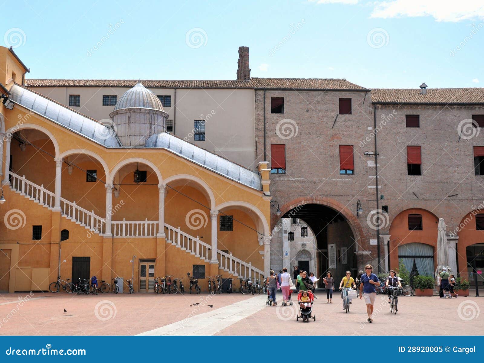 Piazza Del Municipio, Ferrara, Italy Editorial Image - Image of ...