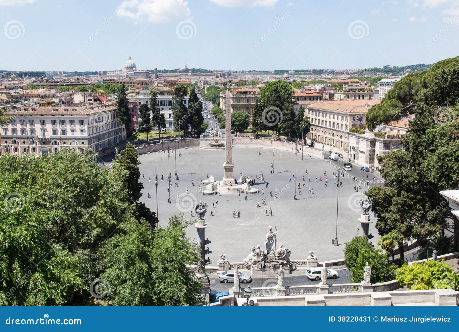 Piazza del Popolo stock image. Image of monument, people - 38220431