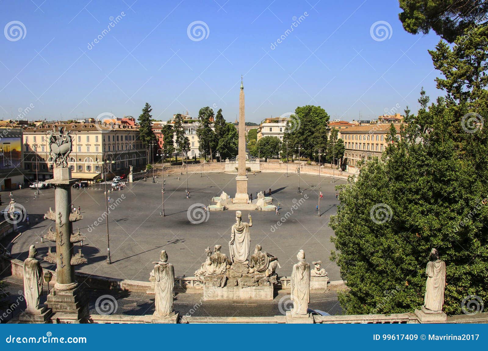 Piazza Del Popolo, Roma, Italia Imagen de archivo editorial - Imagen de ...