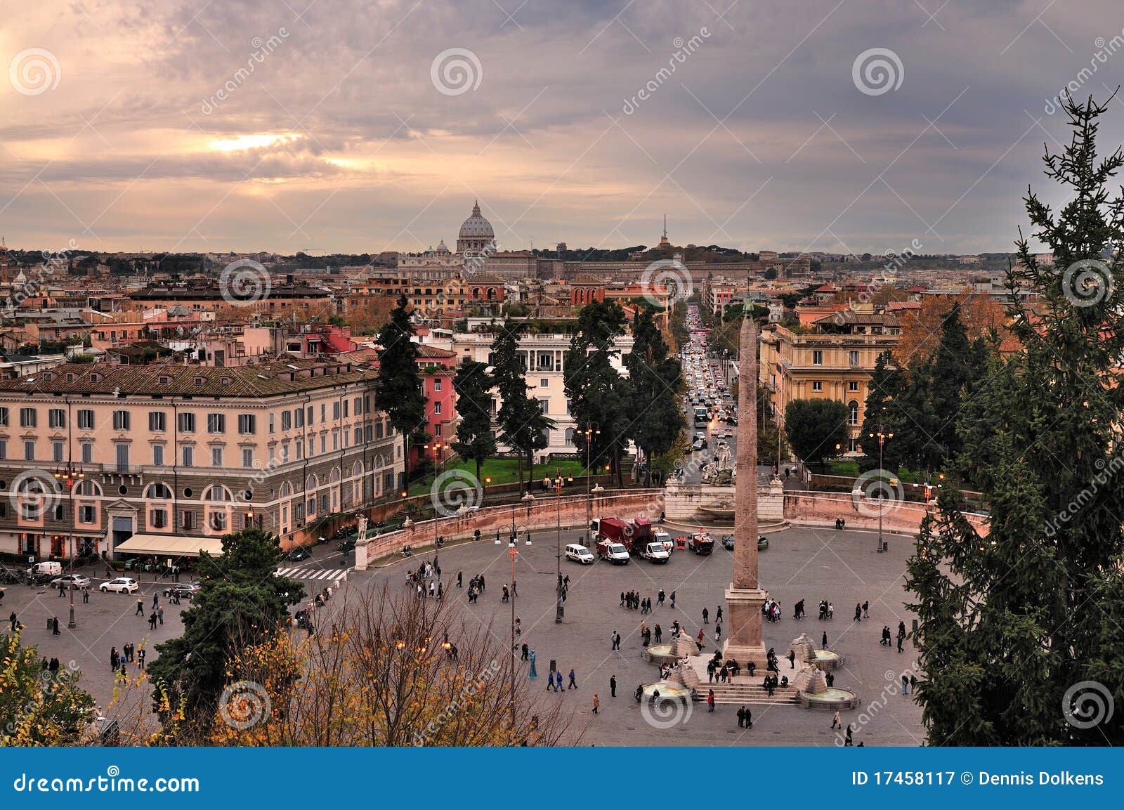 Piazza del Popolo, Rome stock image. Image of people - 17458117